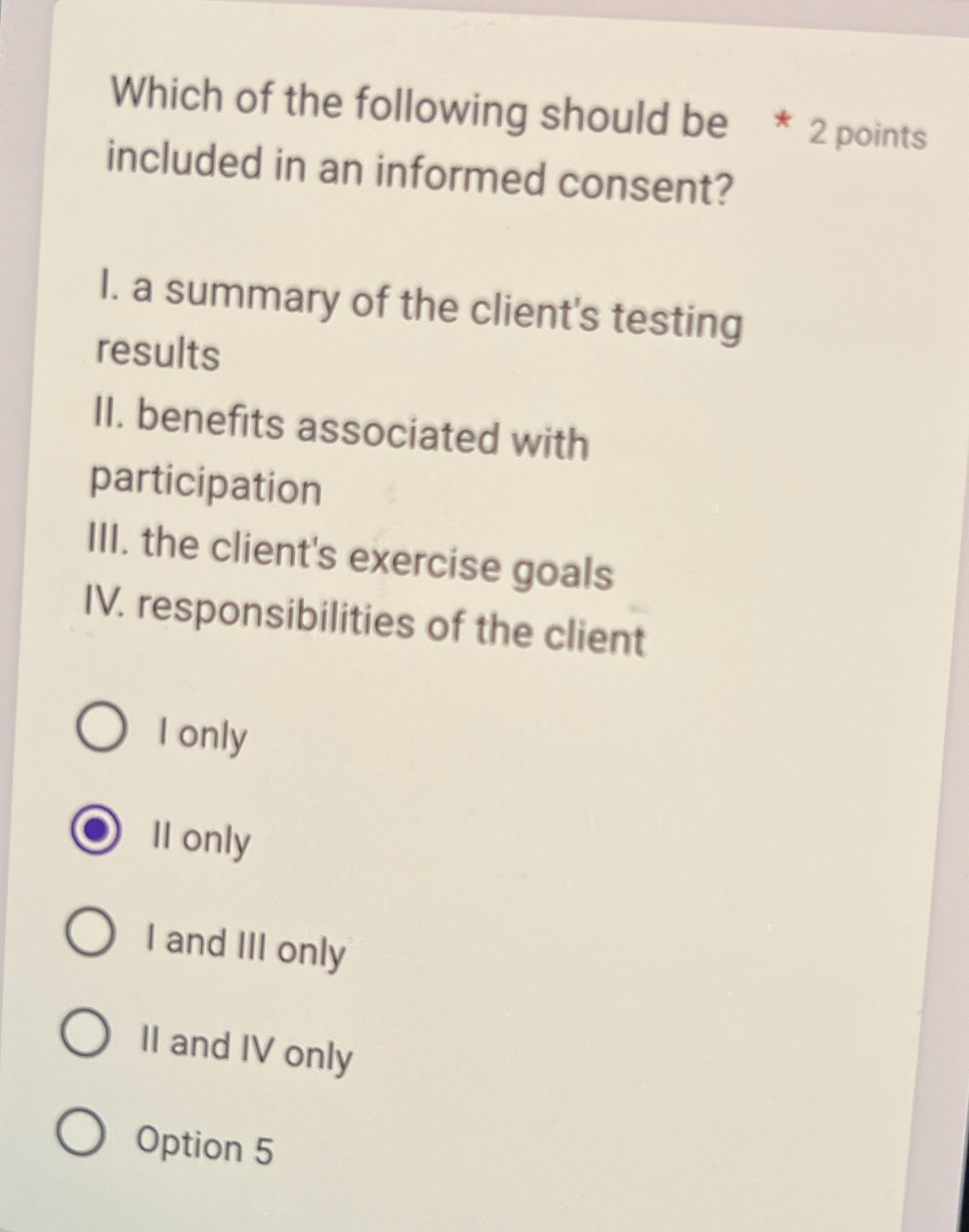 Solved Which of the following should be included in an | Chegg.com