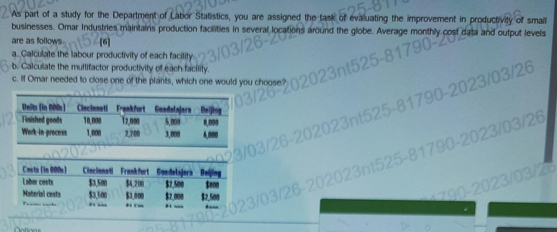 Solved As part of a study for the Department of Labor | Chegg.com