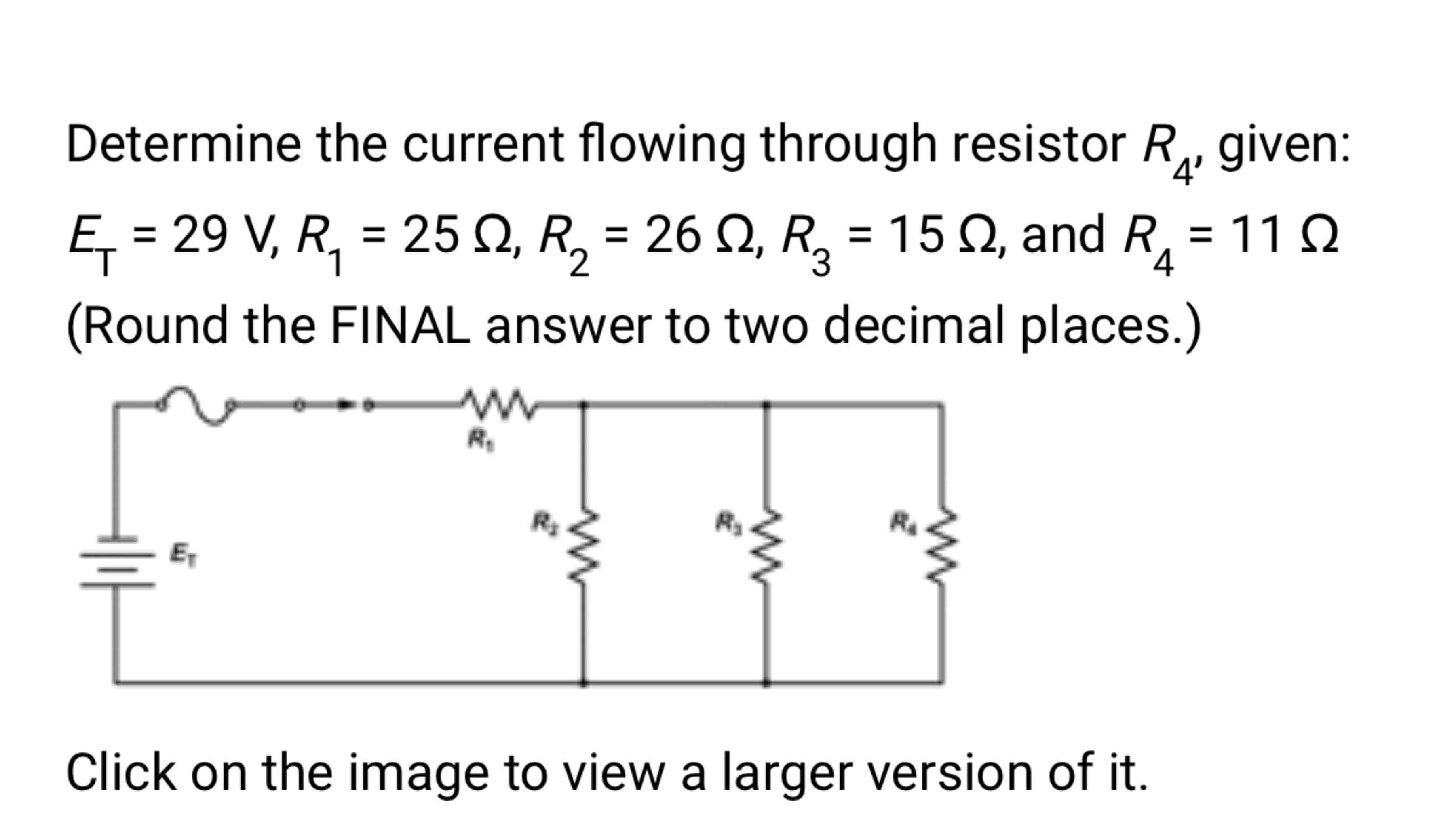 Solved Determine the current flowing through resistor R4, | Chegg.com