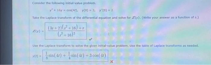 Solved Consider the following initial-value problem. y" + | Chegg.com