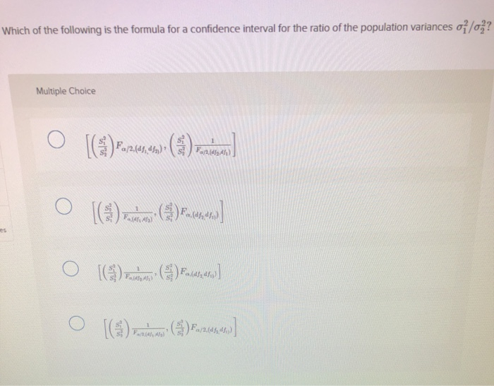 Solved Which of the following is the formula for a | Chegg.com