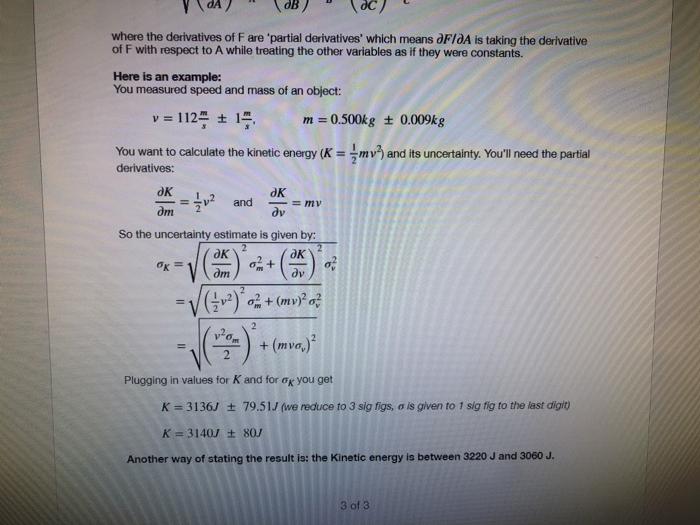Solved . Lab 1 - Measurements and Uncertainties Work with | Chegg.com