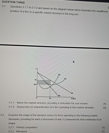 Solved QUESTION THREE3.1 ﻿Questions 3.1.1 ﻿to 3.1 .2 ﻿are | Chegg.com