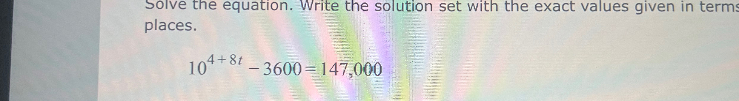Solved Solve the equation. Write the solution set with the | Chegg.com