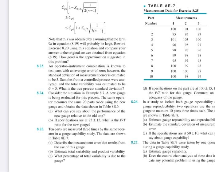 Solved 8.3. Estimate process capability using xˉ and R | Chegg.com