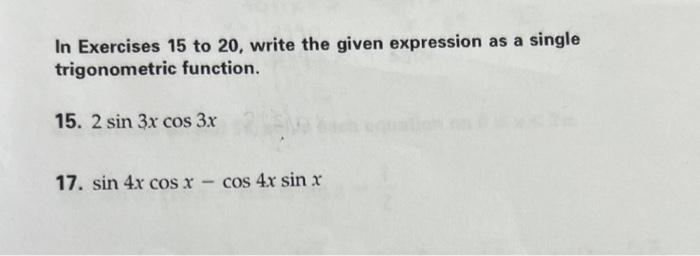 Solved In Exercises 15 to 20, write the given expression as | Chegg.com