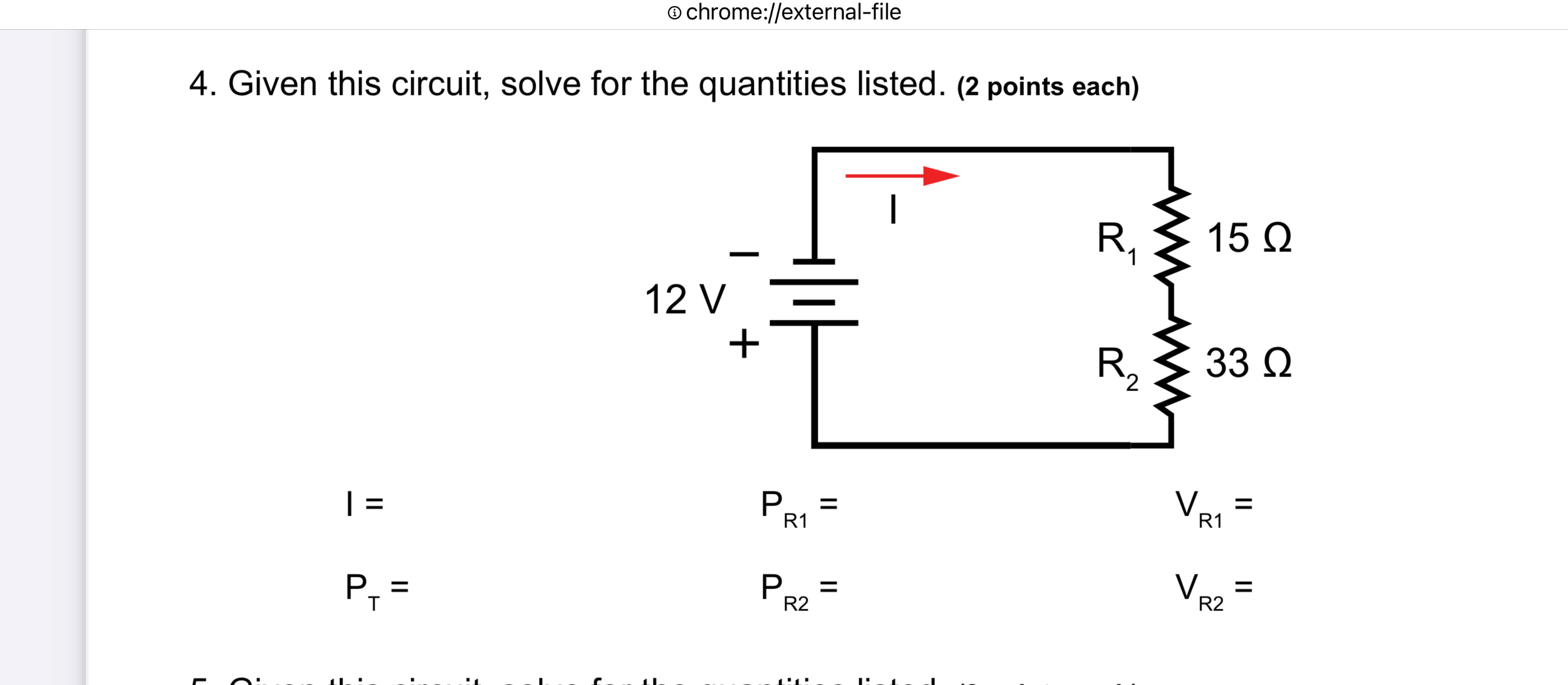 Solved (1) ﻿chrome://external-fileGiven this circuit, solve | Chegg.com