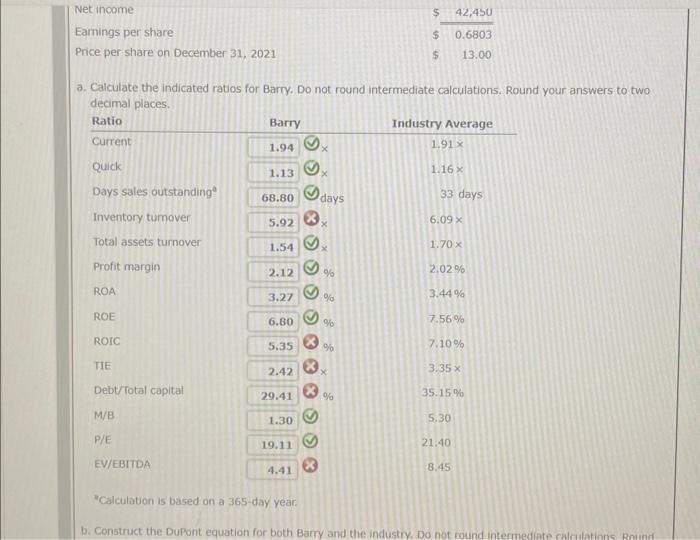 Solved Data for Barry Computer Co, and its industry averages | Chegg.com