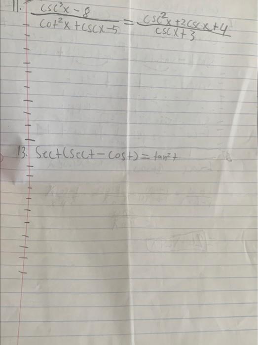 Solved must be solved using Trig idenities and match the | Chegg.com