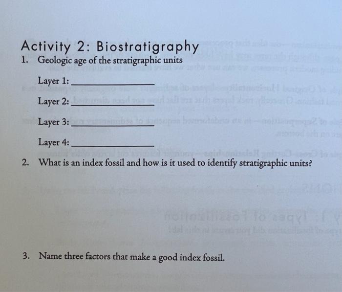 Solved 2. Why can the type of fossilization give us clues to | Chegg.com