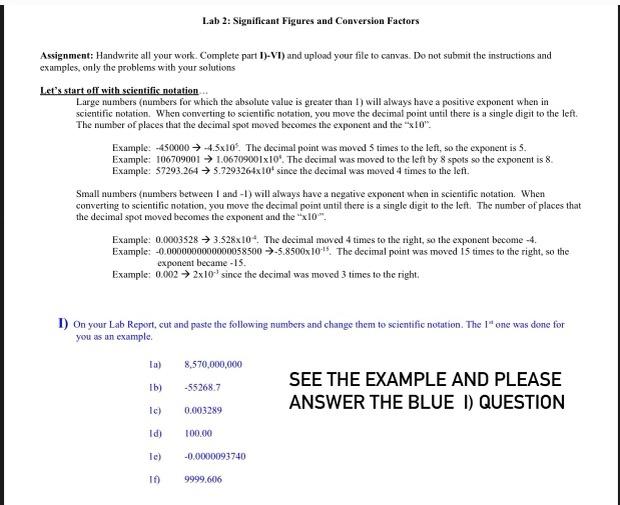 Solved Lab 2: Significant Figures and Conversion Factors | Chegg.com
