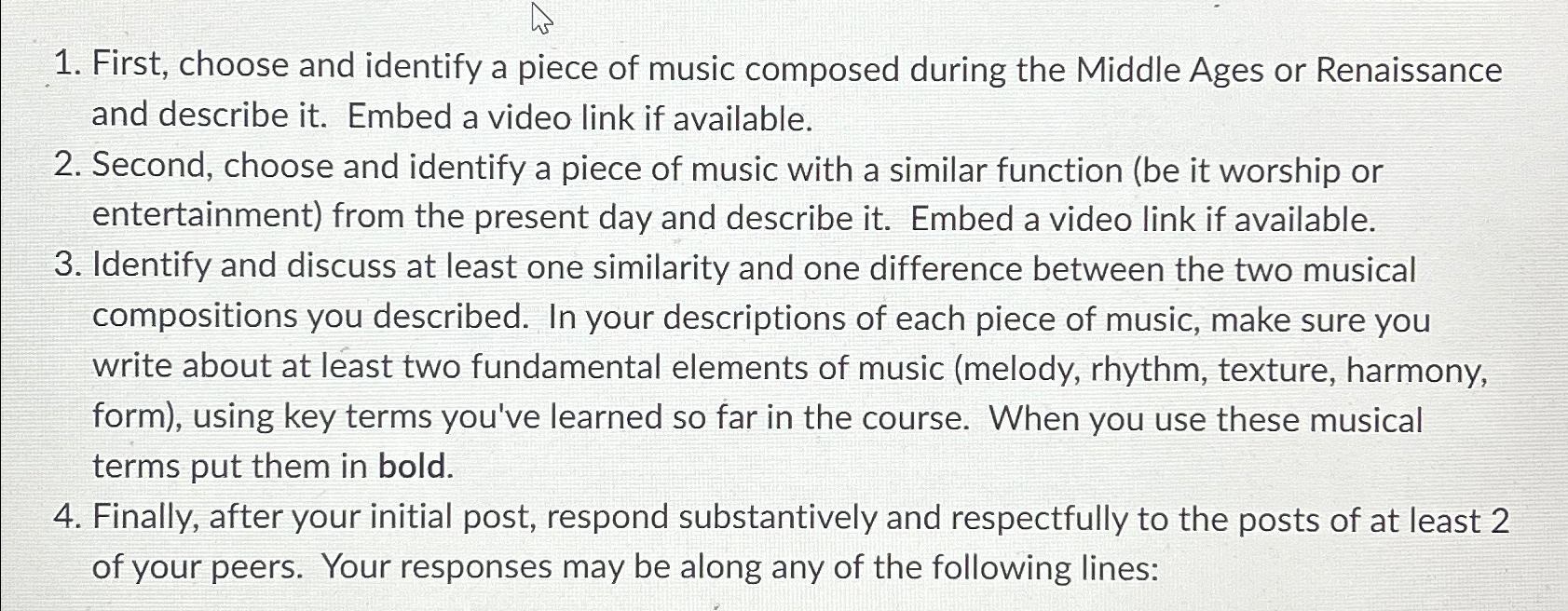Solved First, choose and identify a piece of music composed | Chegg.com