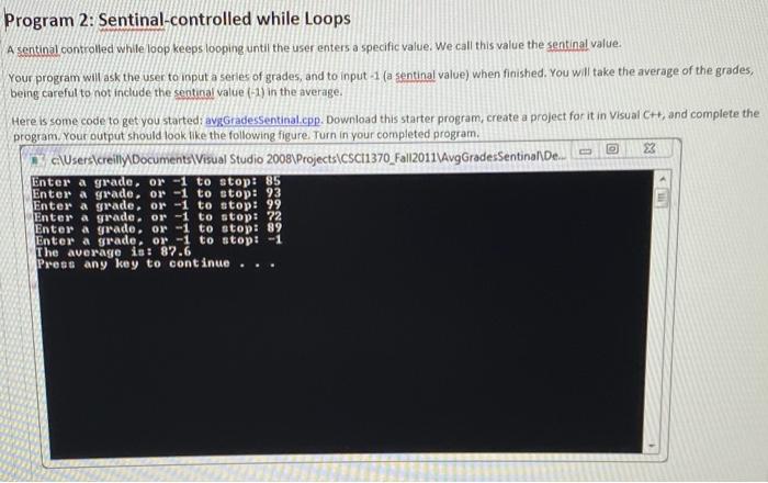 Solved Program 1 Flag Controlled While Loops In A