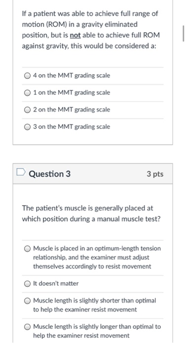 Solved If a patient was able to achieve full range of motion | Chegg.com
