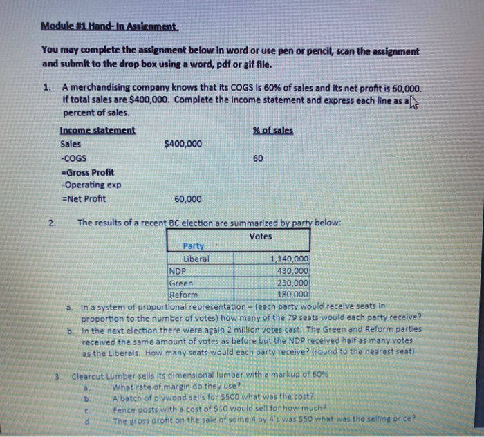 Solved Module 11 Hand-In Assignment You may complete the | Chegg.com