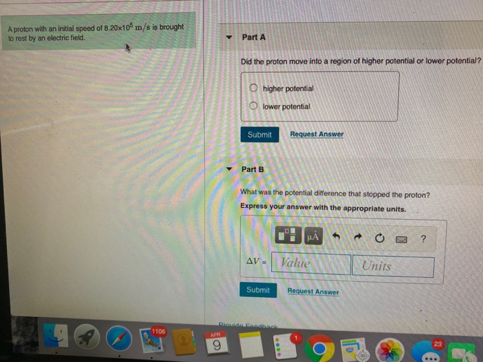 Solved A proton with an initial speed of 8.20x109 m/s is | Chegg.com
