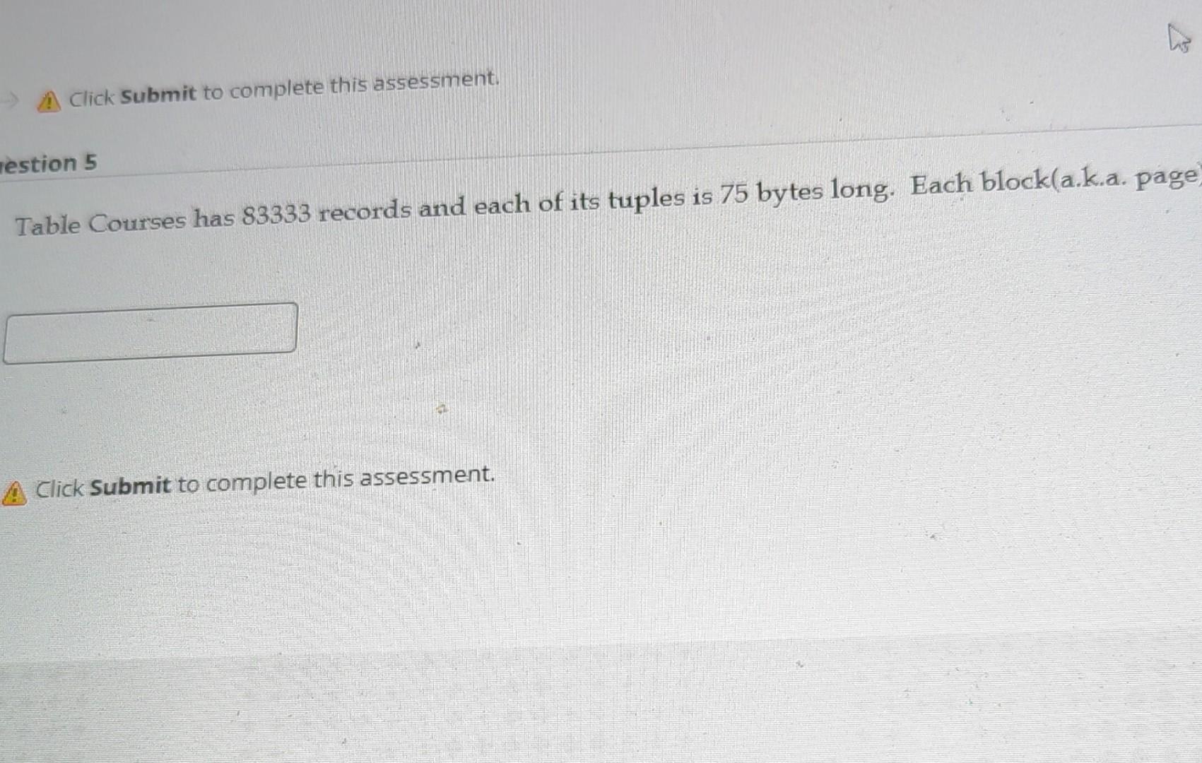 Solved Table Courses has 83333 records and each of its | Chegg.com