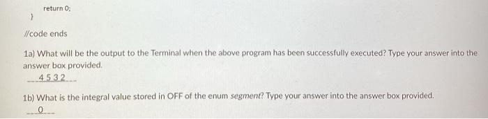 Solved Given The Following Program With Two Enum Data Types 0291