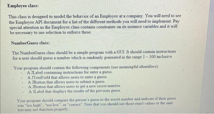 Solved This class is designed to model the behavior of an | Chegg.com