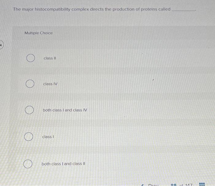 The major histocompatibility complex directs the | Chegg.com