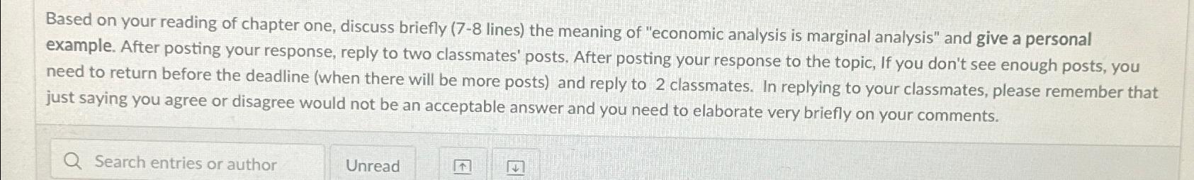 Solved Based on your reading of chapter one, discuss briefly | Chegg.com