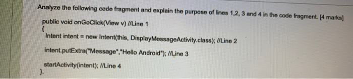 Solved Analyze the following code fragment and explain the | Chegg.com