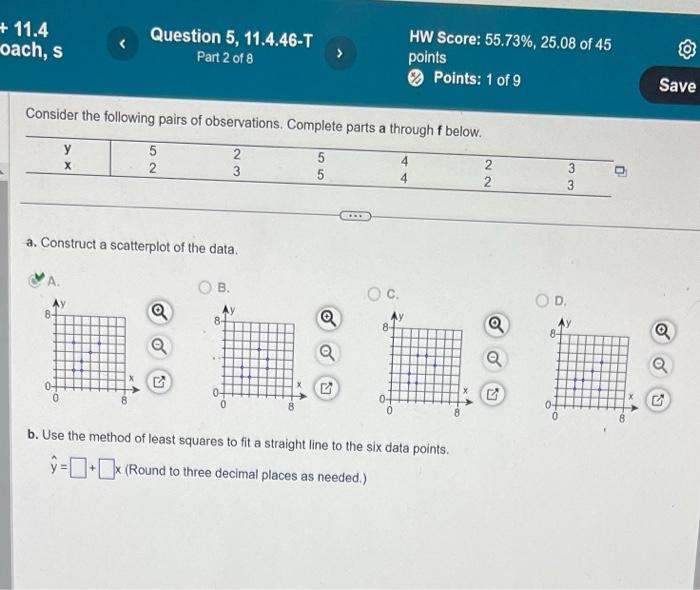 [Solved]: Consider the following pairs of observations. Com