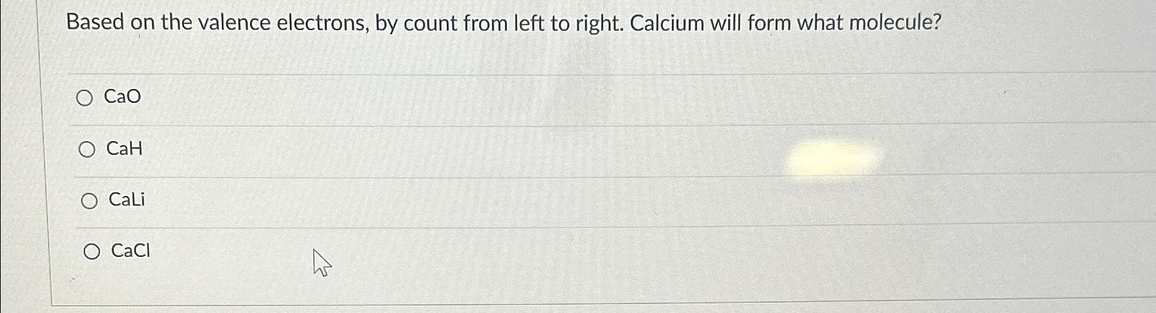 Solved Based on the valence electrons, by count from left to | Chegg.com