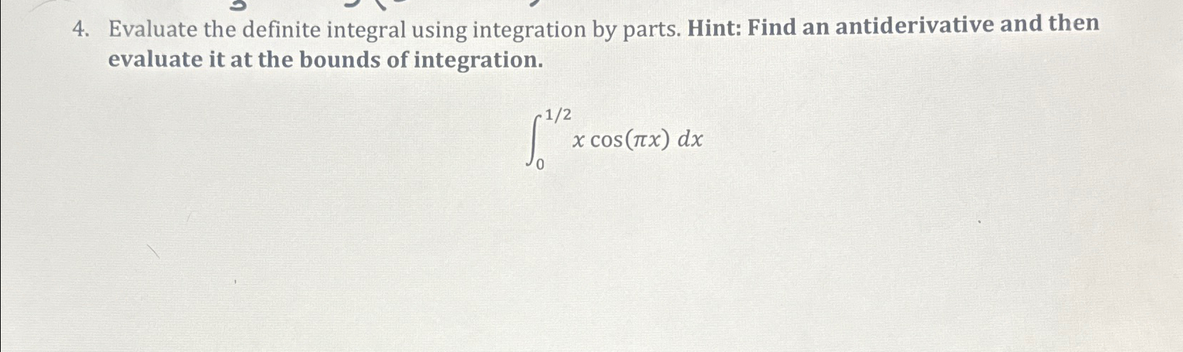 Solved Evaluate the definite integral using integration by | Chegg.com
