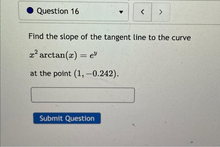 Solved Find the slope of the tangent line to the curve | Chegg.com