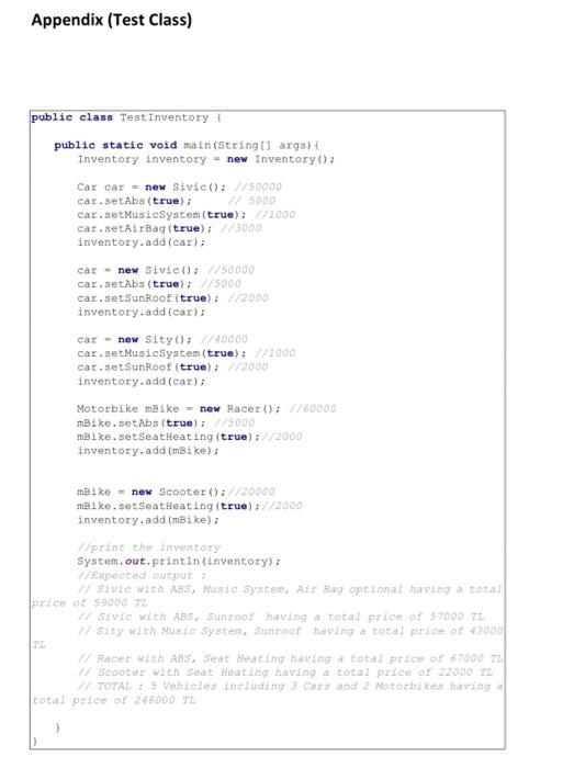 Solved Implement the following Inventory Application | Chegg.com