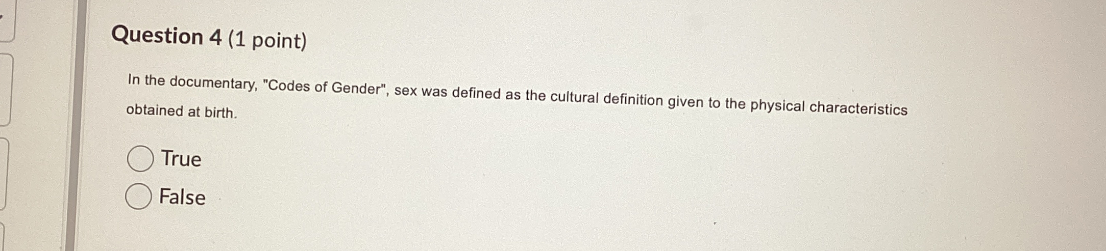 Solved Question 4 (1 ﻿point)In the documentary, "Codes of | Chegg.com