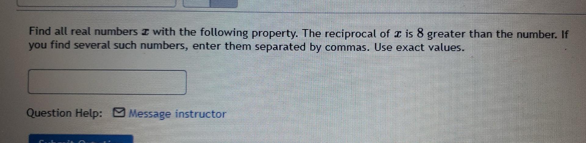Solved Find all real numbers I with the following property. | Chegg.com