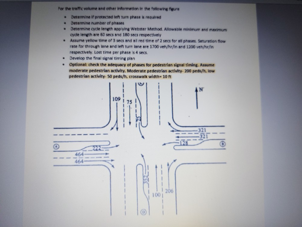 Solved For the trac volume and other information in the | Chegg.com