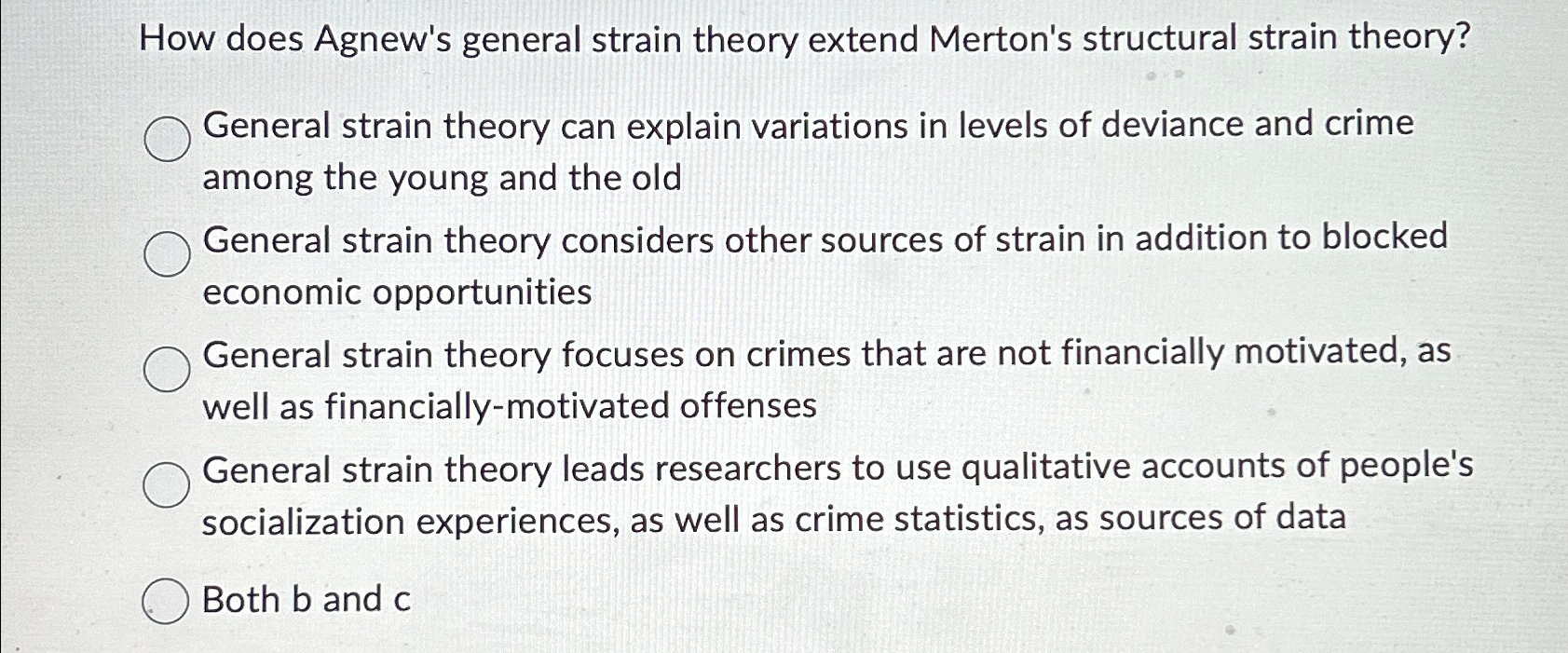 Solved How does Agnew's general strain theory extend | Chegg.com