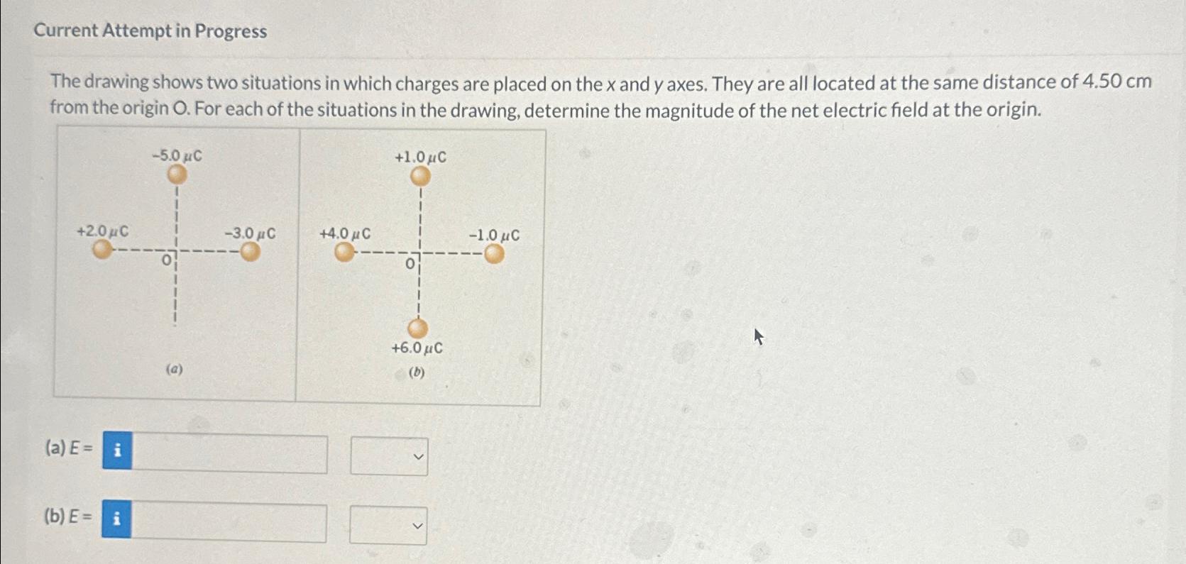 Solved Current Attempt in ProgressThe drawing shows two | Chegg.com