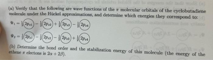 Solved (a) Verify that the following are wave functions of | Chegg.com