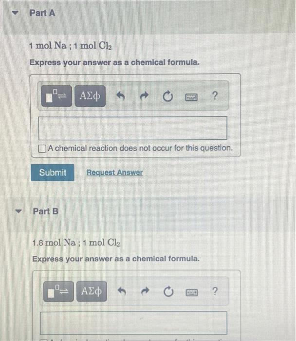 Solved For the reaction shown, find the limiting reactant | Chegg.com