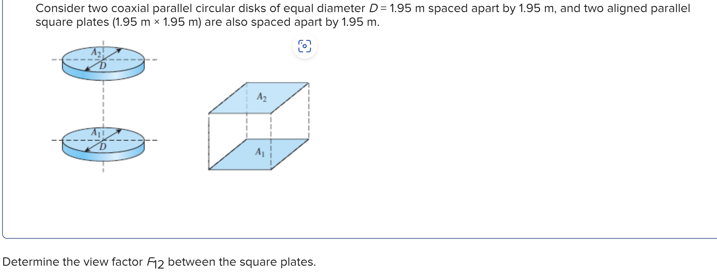 Solved Consider two coaxial parallel circular disks of equal | Chegg.com
