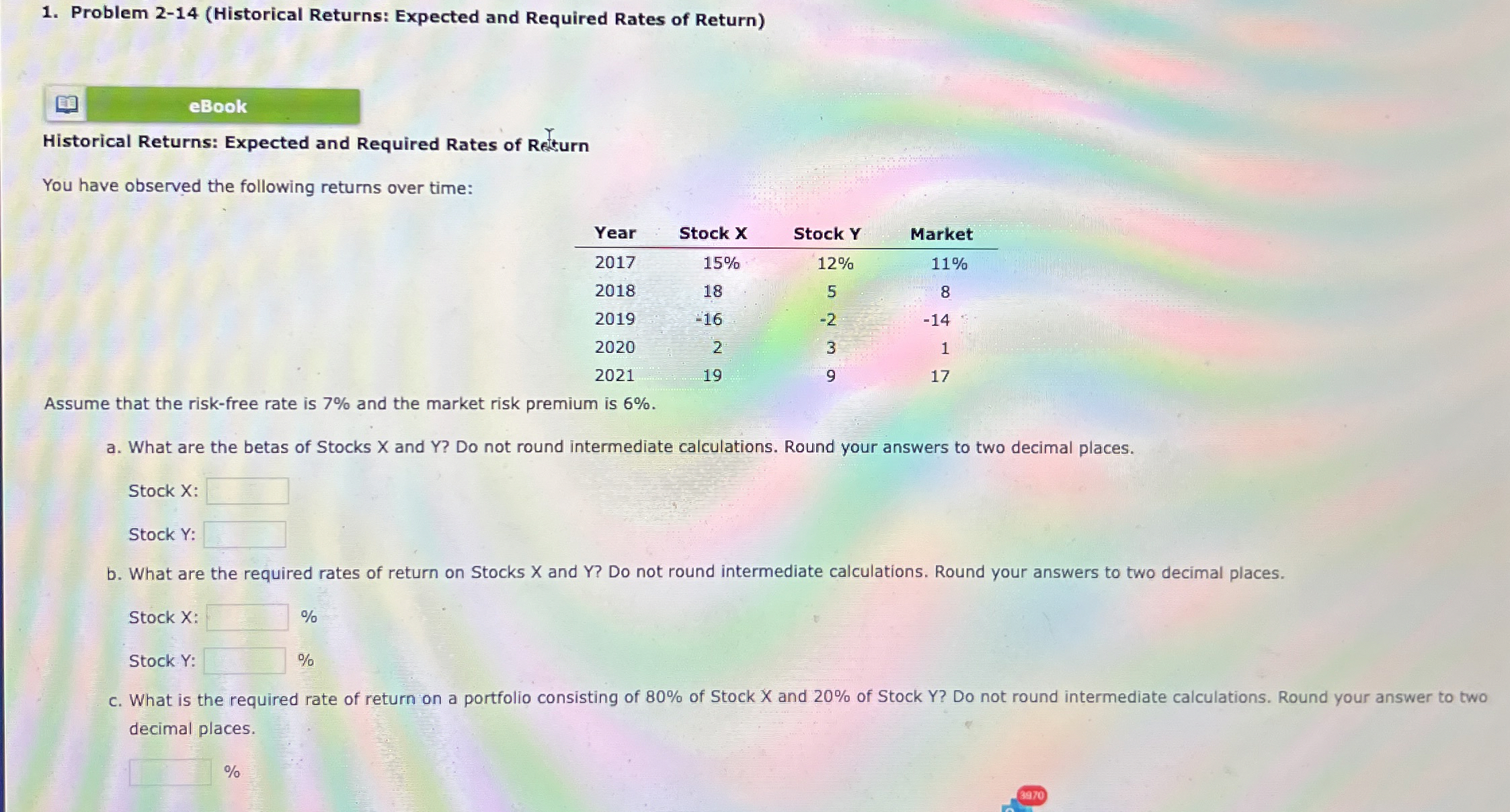 Solved Problem 2-14 (Historical Returns: Expected and | Chegg.com