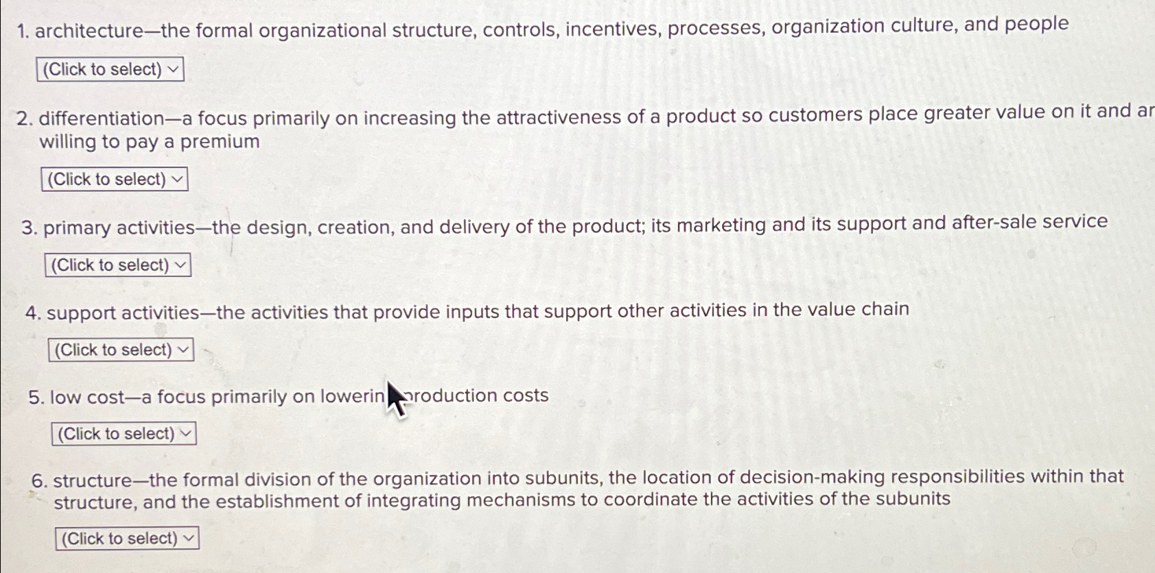 Solved architecture-the formal organizational structure, | Chegg.com