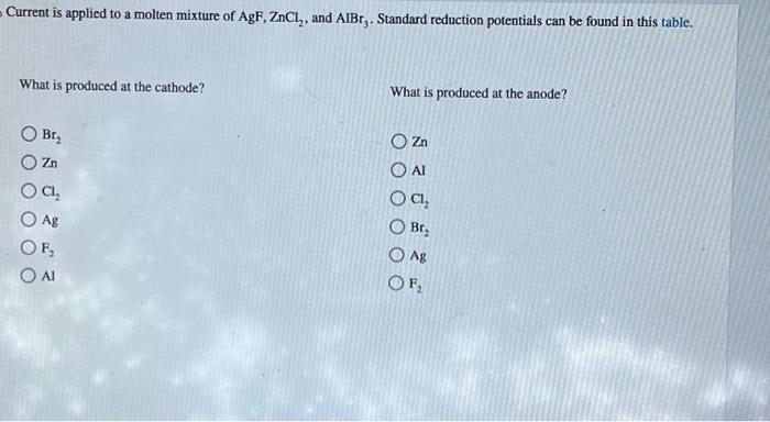 Solved - Current is applied to a molten mixture of AgF, | Chegg.com