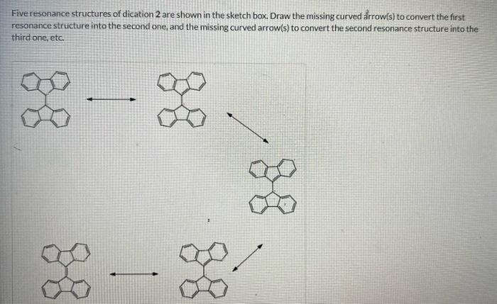 Solved Five resonance structures of dication 2 are shown in | Chegg.com