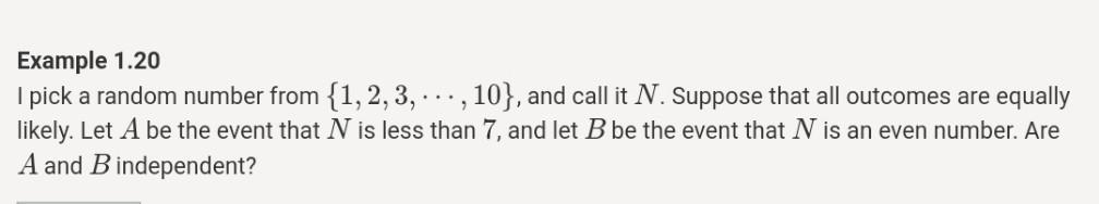 Solved Example 1.20 I pick a random number from | Chegg.com