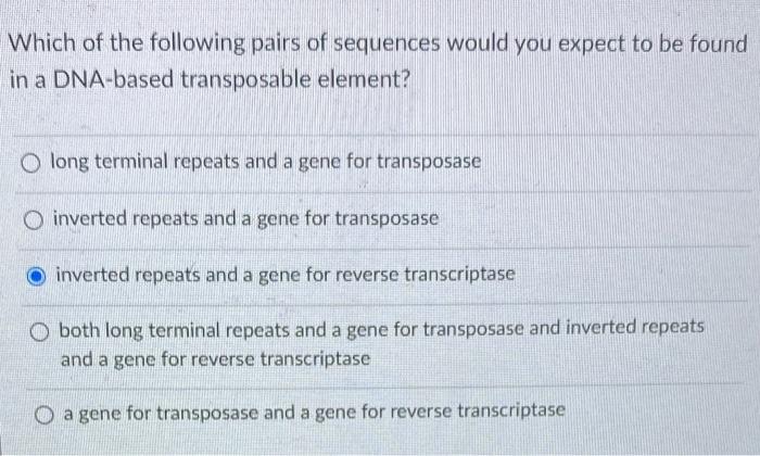 Solved Which of the following pairs of sequences would you | Chegg.com