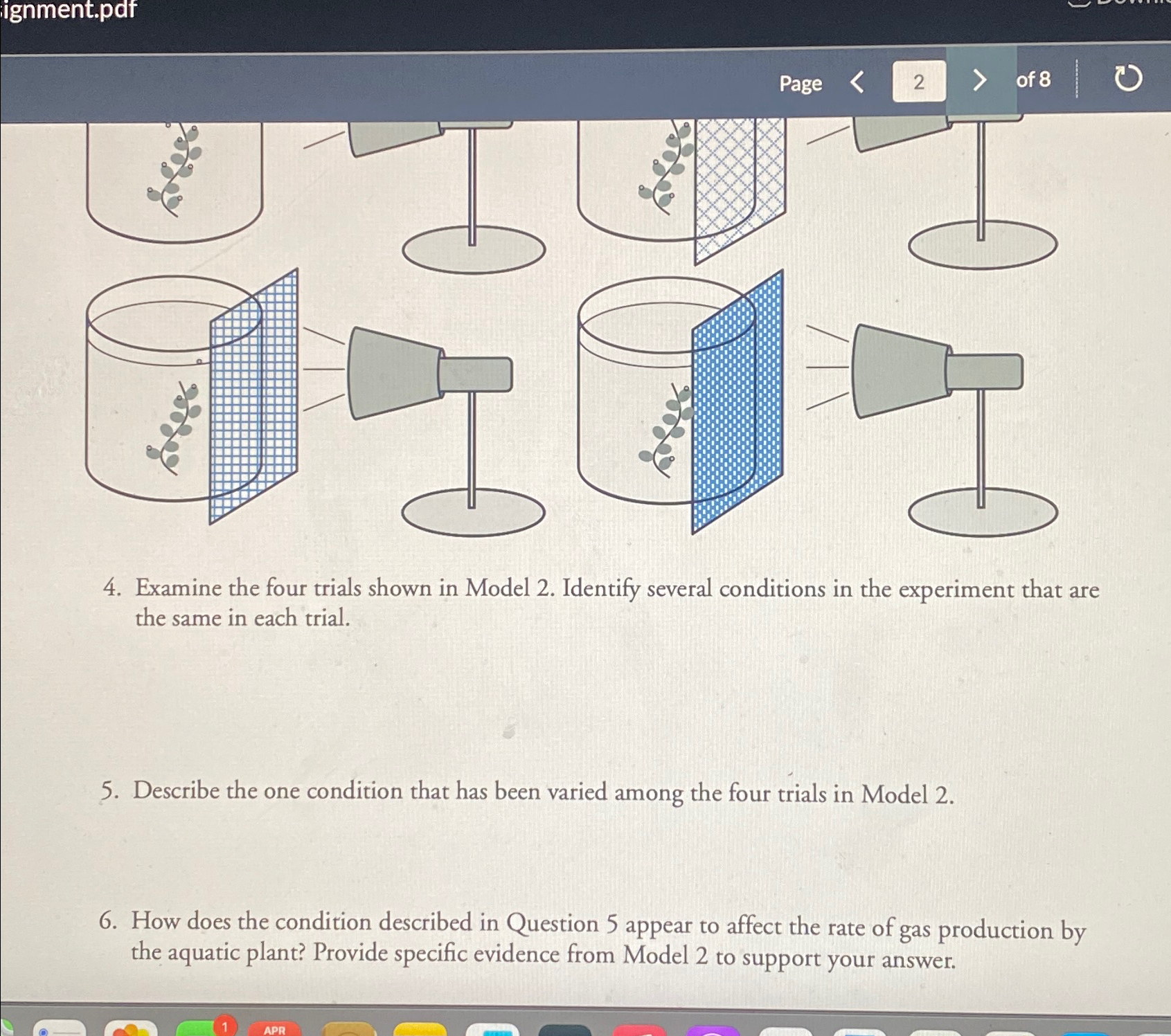 Solved ignment.pdfPage2of 84. ﻿Examine the four trials shown | Chegg.com