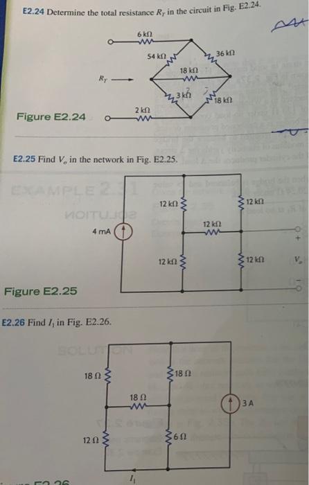 Solved E2.24 Determine the total resistance RT in the | Chegg.com