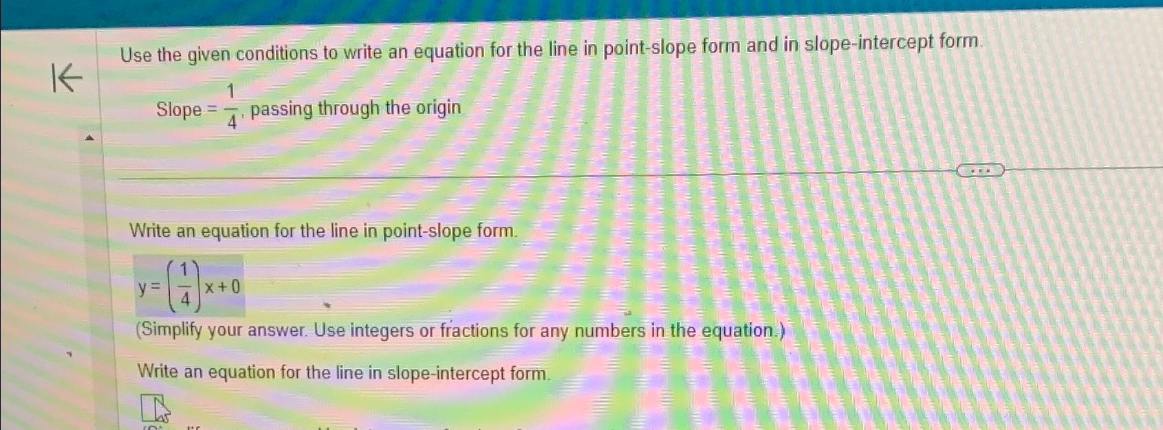 Solved Use the given conditions to write an equation for the | Chegg.com