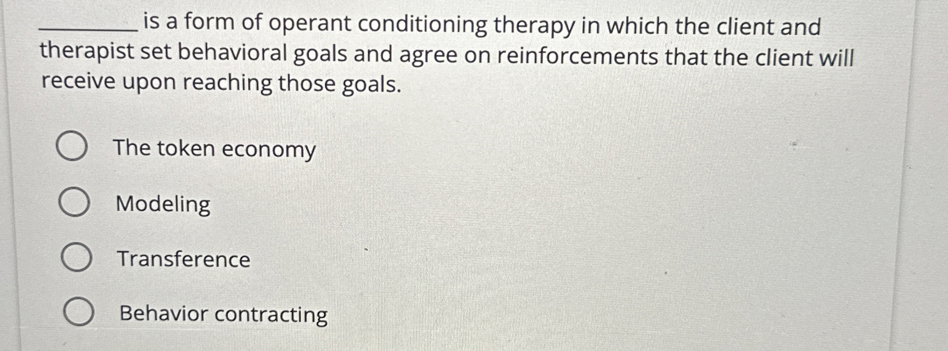 High Quality SOLUTION q, ﻿is a form of operant conditioning therapy in ...