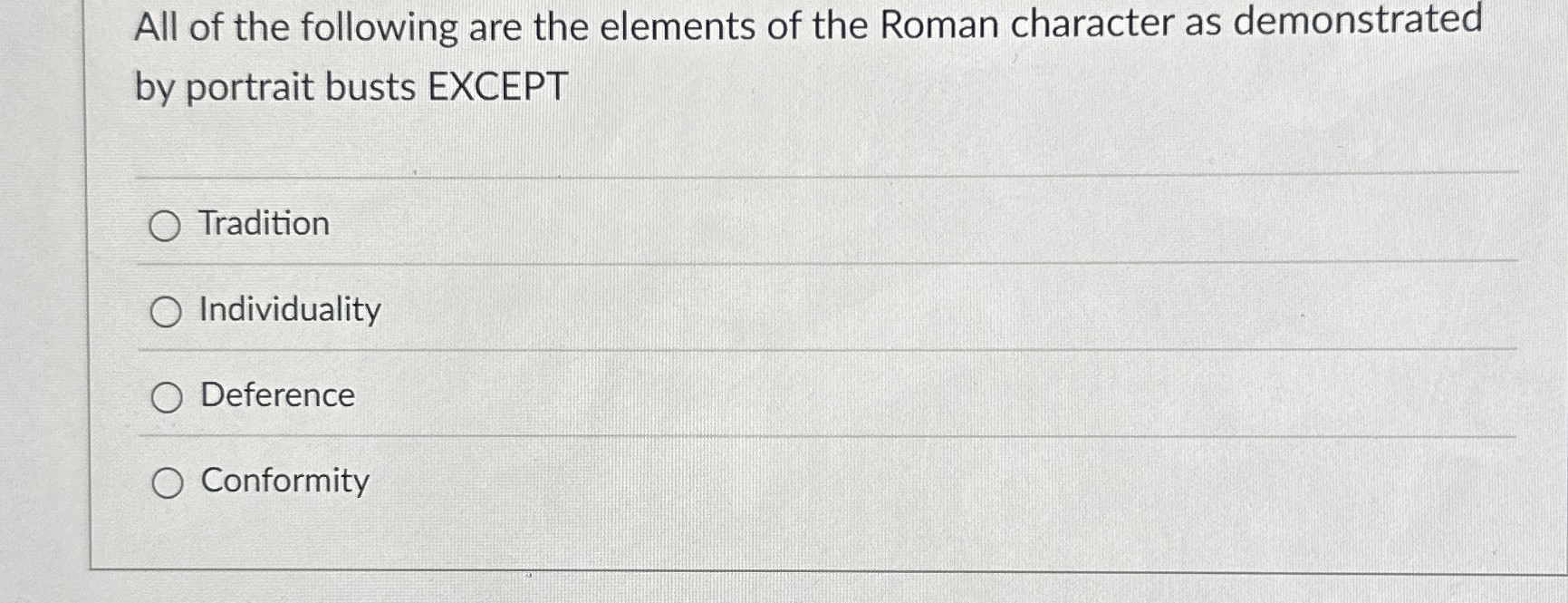Solved All of the following are the elements of the Roman | Chegg.com